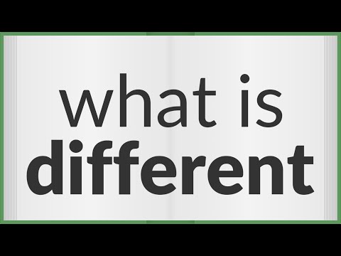 Different | meaning of Different