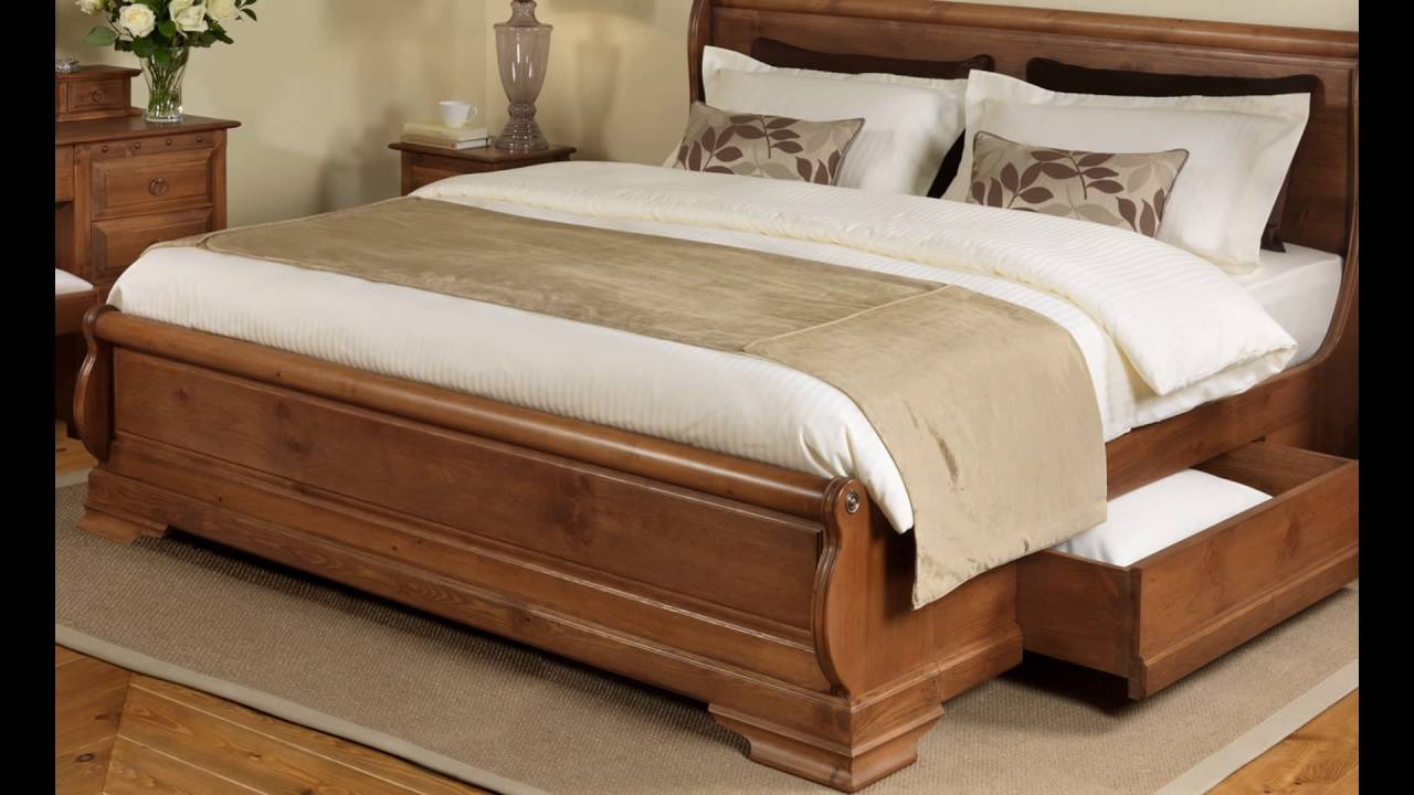 wooden storage beds