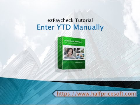 ezPaycheck Guide: Manual YTD Input