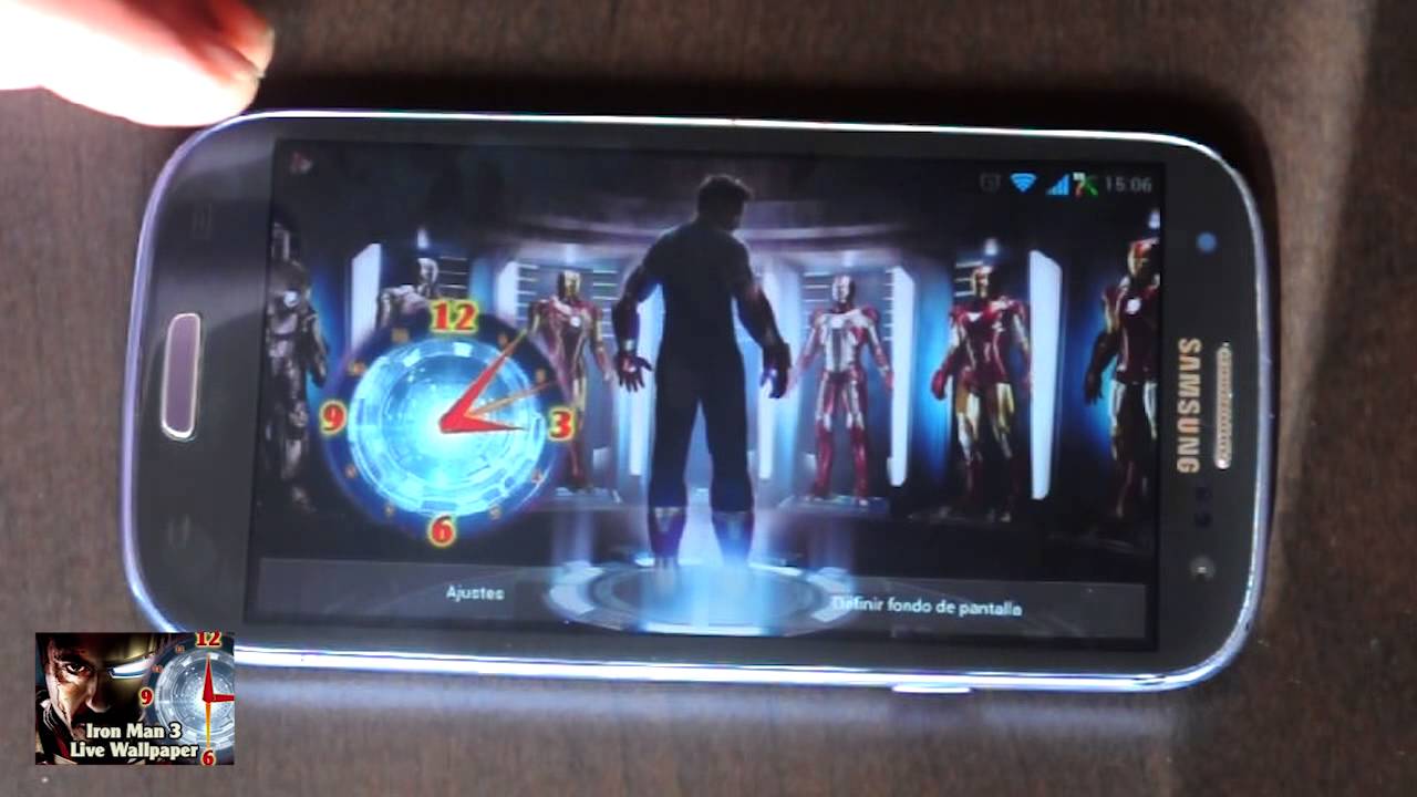 IronMan 3 Live Wallpaper & Clock (Features Demo)