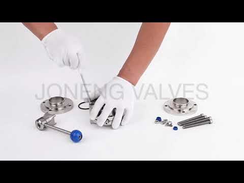 Assembly sequence of stainless steel sanitary mixing proof BFY with pull handle from Joneng