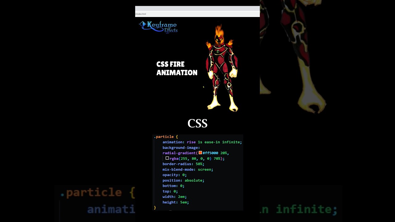 Create HTML CSS Fire Animation | css animation