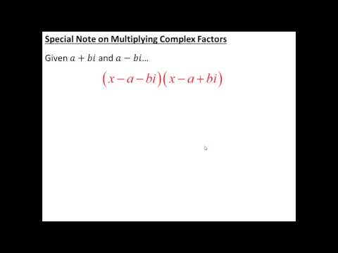 Lesson 2.3 - Theorems about Roots (Sect 2.4/2.5)