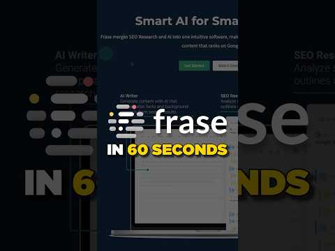 Boost Your Blog's SEO with Frase.io: My Secret Weapon for Optimizing Content! #shorts #seotips #ai