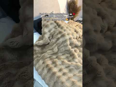 Luxury Faux Rabbit Fur Blanket | Soft Cozy Fluffy | Warm & Stylish #fok #homedecor