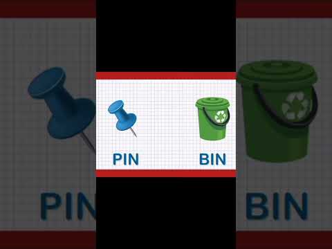 Pin / Bin Rhyming Words