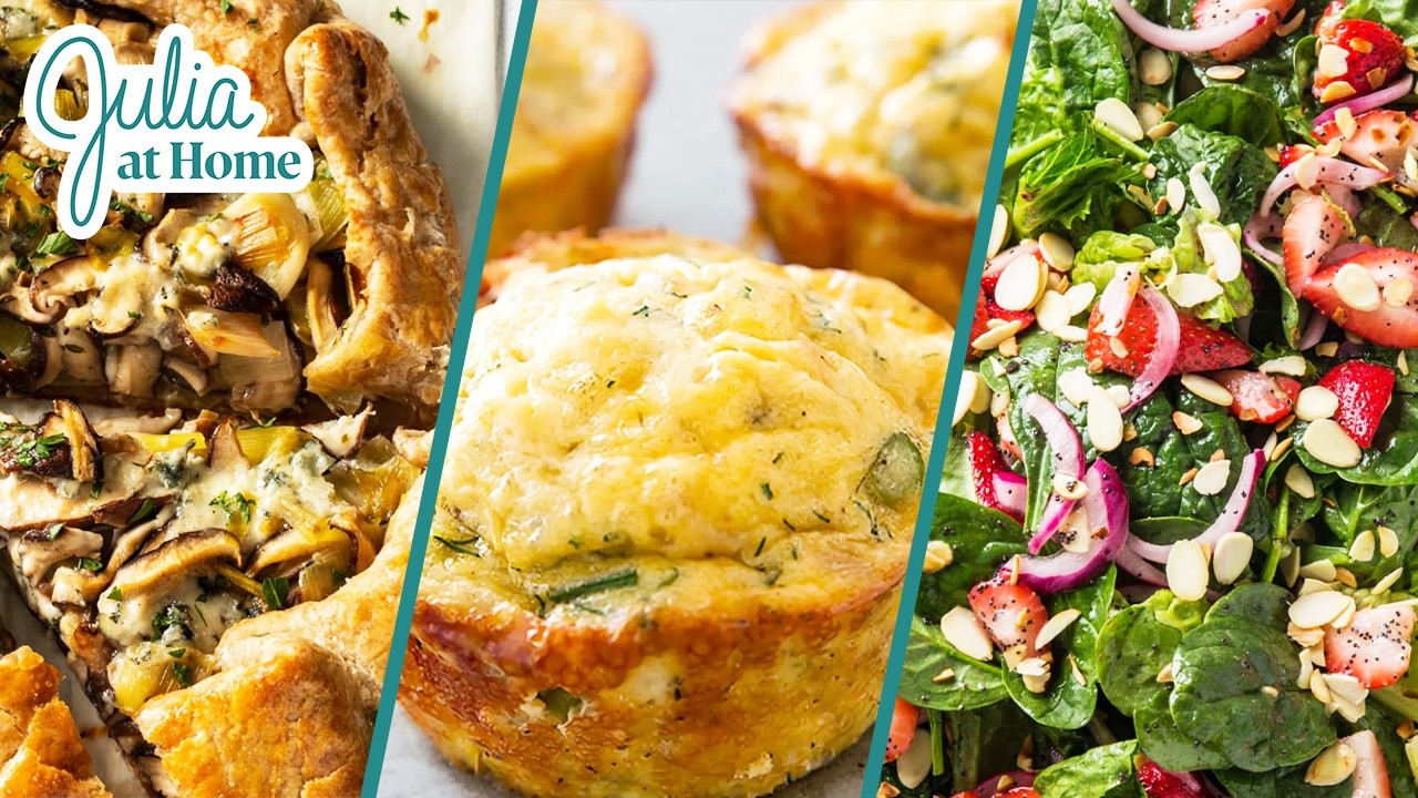 3 Brunch Recipes for Spring (Leek Galette, Frittatas & Salad) | Full Episode | Julia at Home (S7 E3)