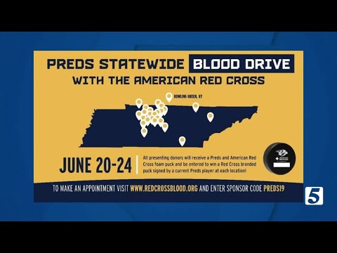 Nashville Predators team up with Red Cross to host blood drive