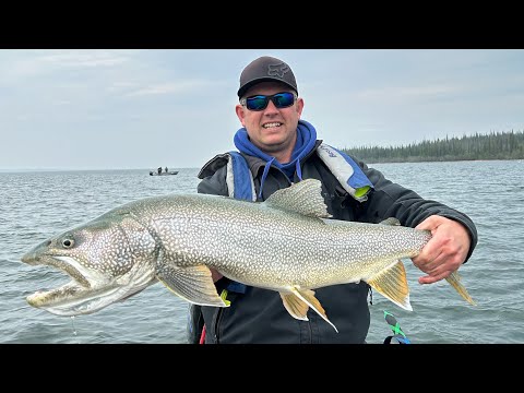 Frontier Lodge 2023 | East Arm of Great Slave Lake NWT | EP1 -1ST Day First Drop Lake Trout BANGER!!