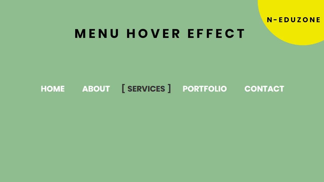 Pure CSS Menu Hover Effect | CSS Animation Effect