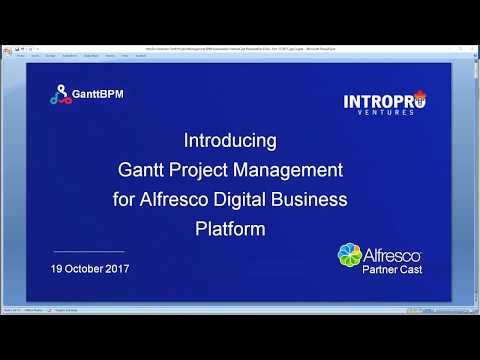 GanttBPM - Project Management BPM Automation for Alfresco Digital Business Platform