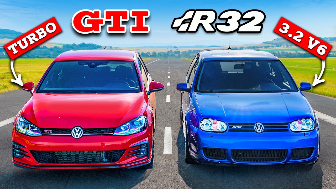 Volkswagen Golf R34 Mk4 Drag Races Golf GTI Mk7, Winner Sounds ...