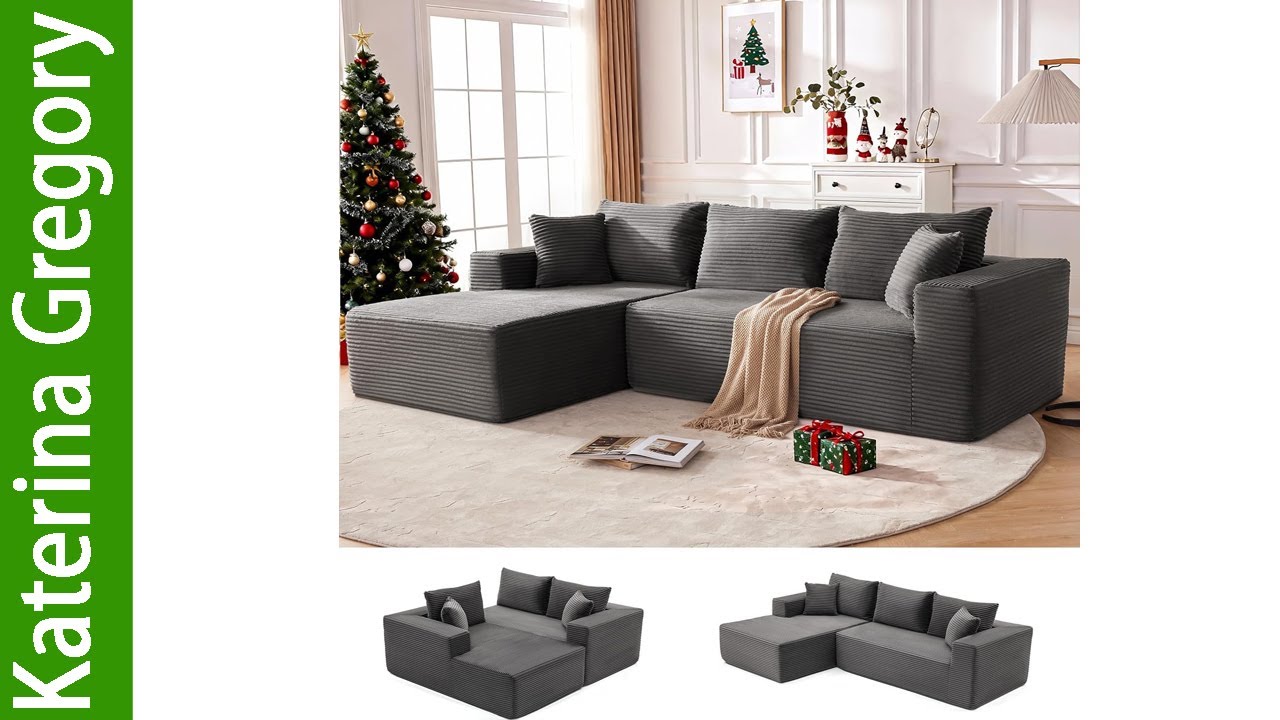 Mangodan 110 inch Cloud Sectional Couch Boneless Sofa Modular Sectional Sofa Review