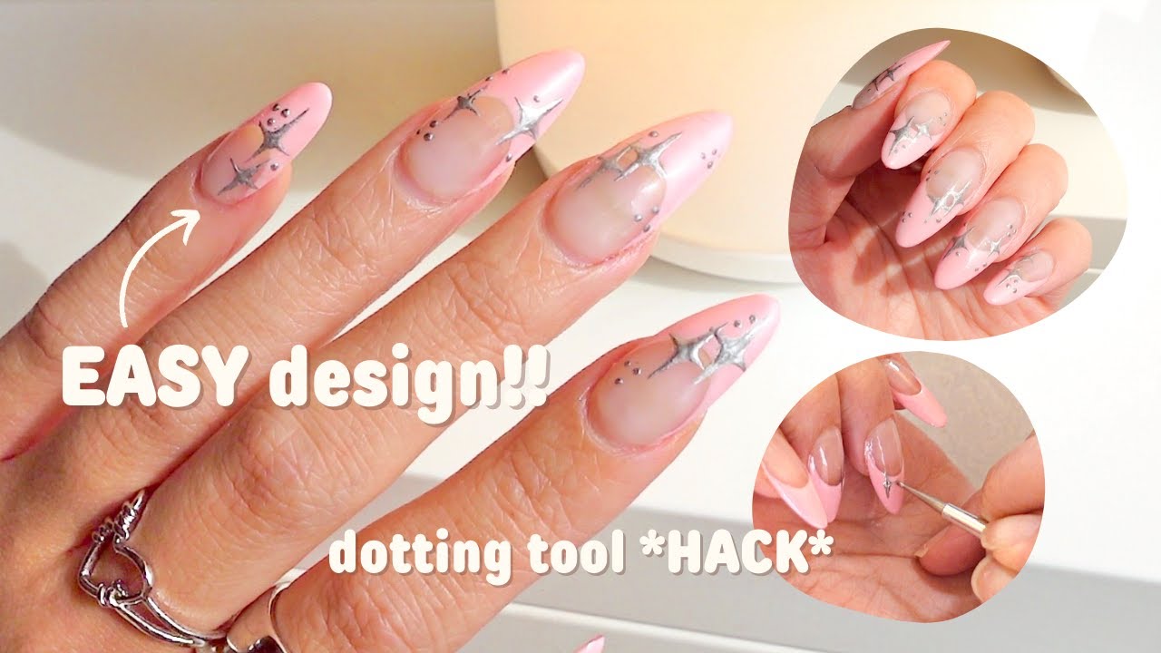 trendy french tip & chrome sparkle gel nail design (using gel-x extensions) ♡ *my birthday nails*