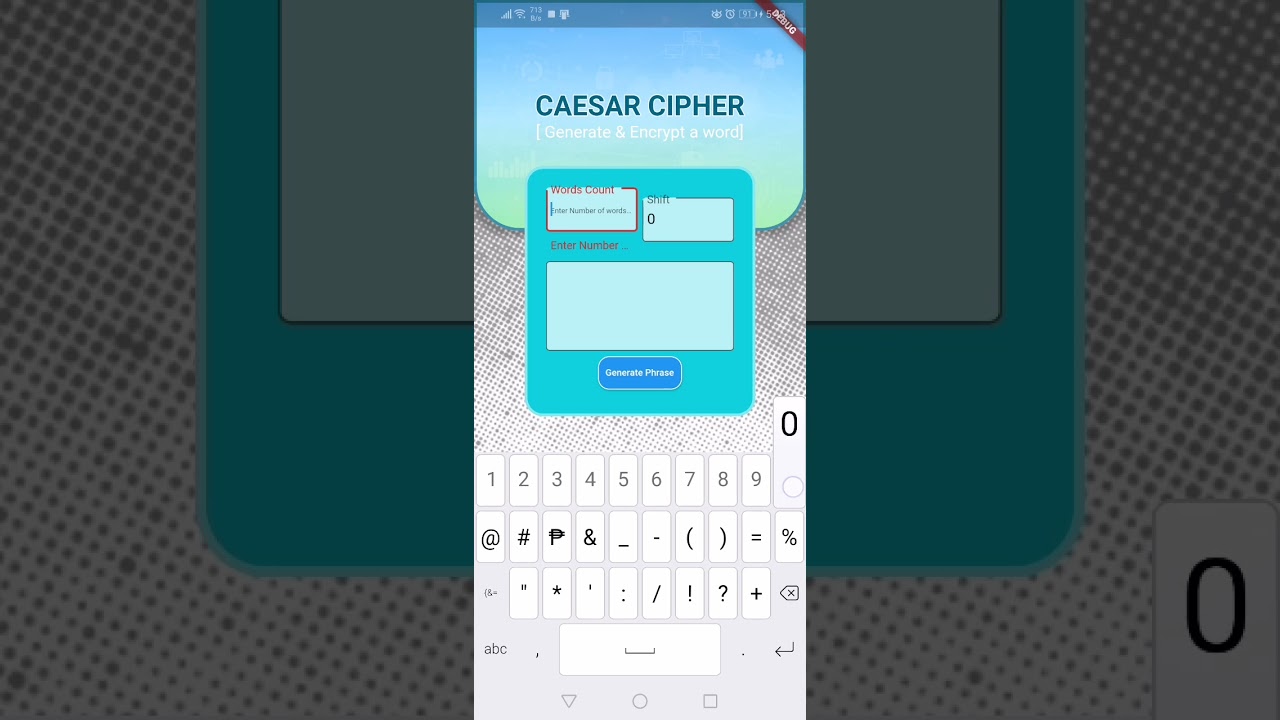 Caeser Cipher Flutter App