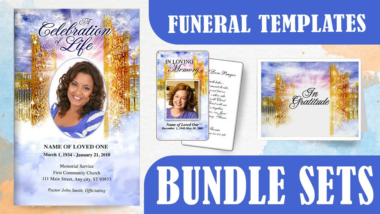 DIY Funeral Templates - Funeral Template Bundle Sets