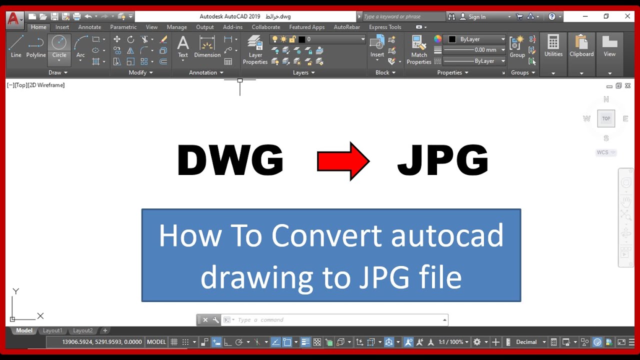 Convert autocad drawing to jpg image