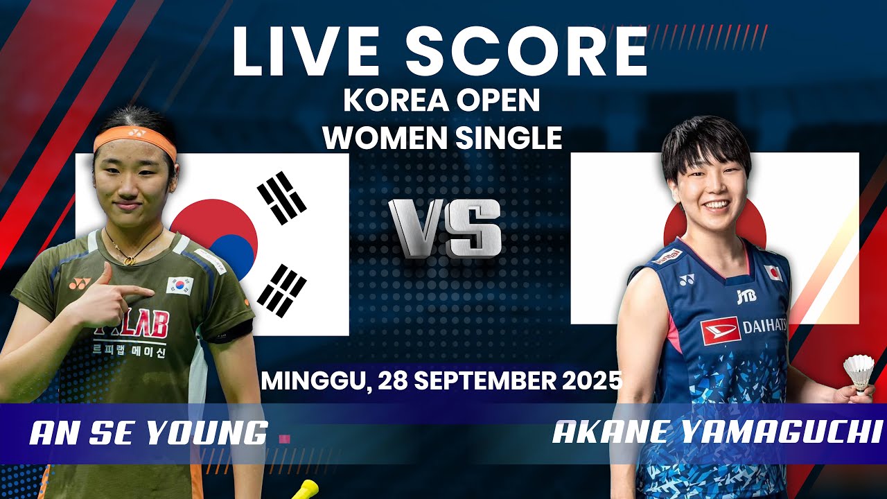An Se-young vs Akane Yamaguchi. MATCH FINAL WOMAN SINGLE KOREA OPEN ...