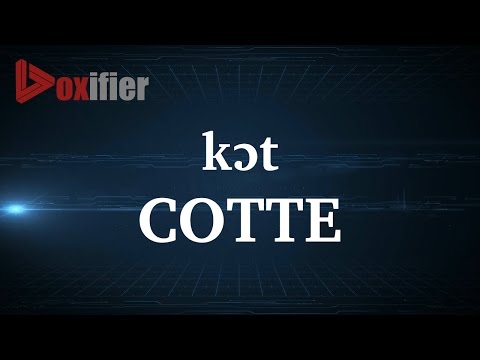 How to Pronunce Cotte in French - Voxifier.com