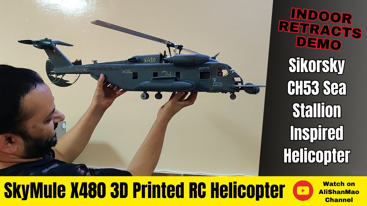 Sky Mule X480 – CH53 Sea Stallion Inspired Fuselage for FlyWing FW450 ...