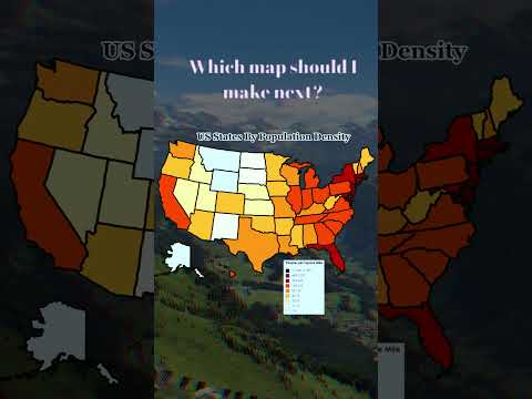 US States By Population Density #map #states #usa #population #learn #interesting