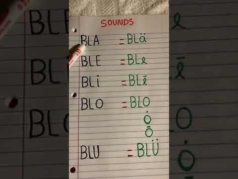 how to speak Spanish fast (sounds) letter BL with the vowels.