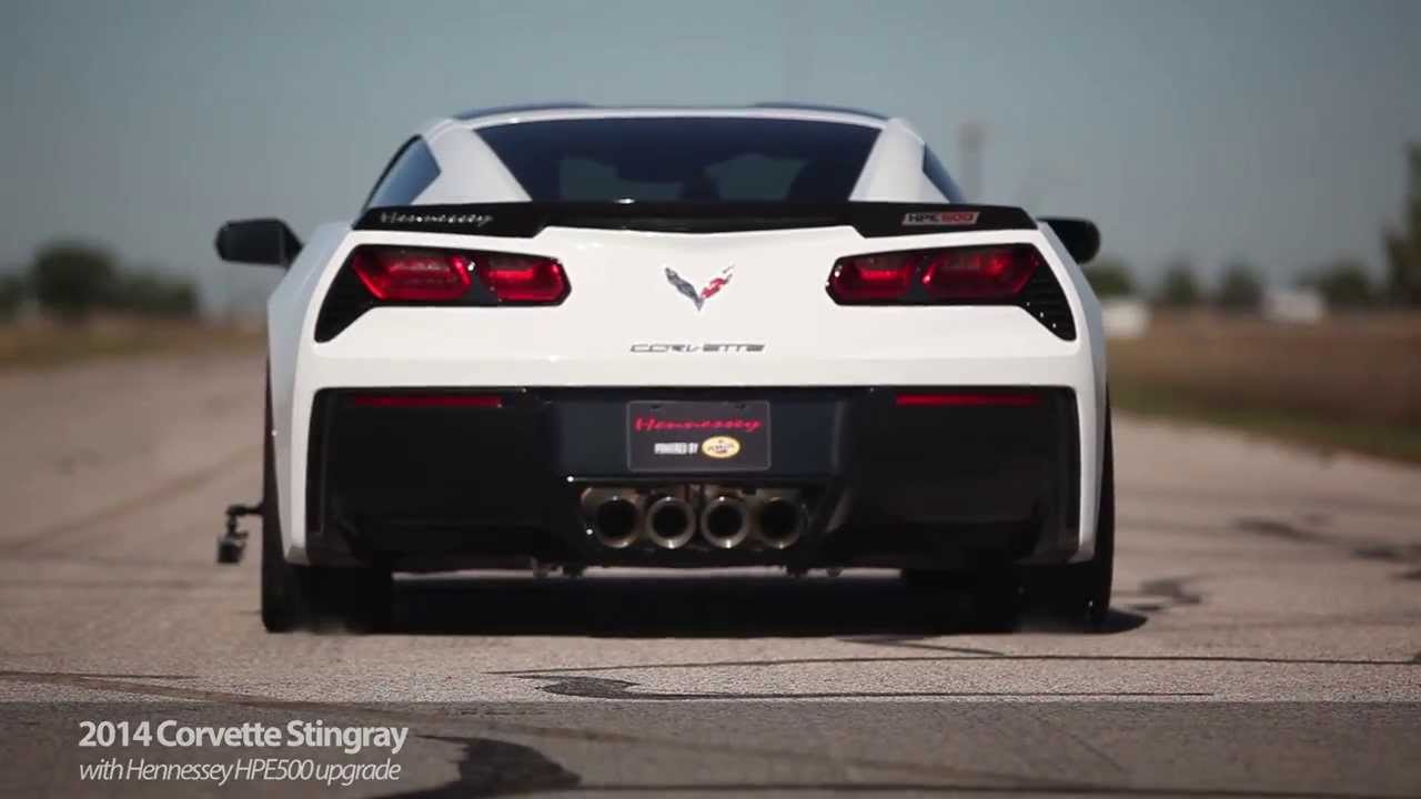 Watch the Hennessey 2014 Corvette Stingray HPE500 Do a Massive Burnout ...