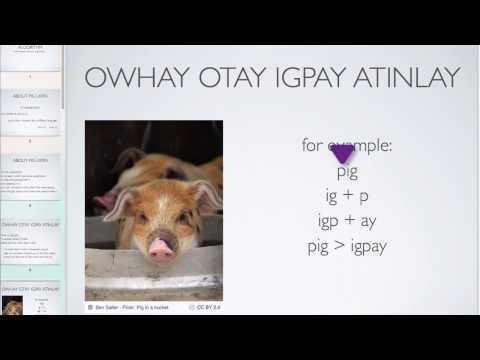 Python: An Algorithm for Pig Latin