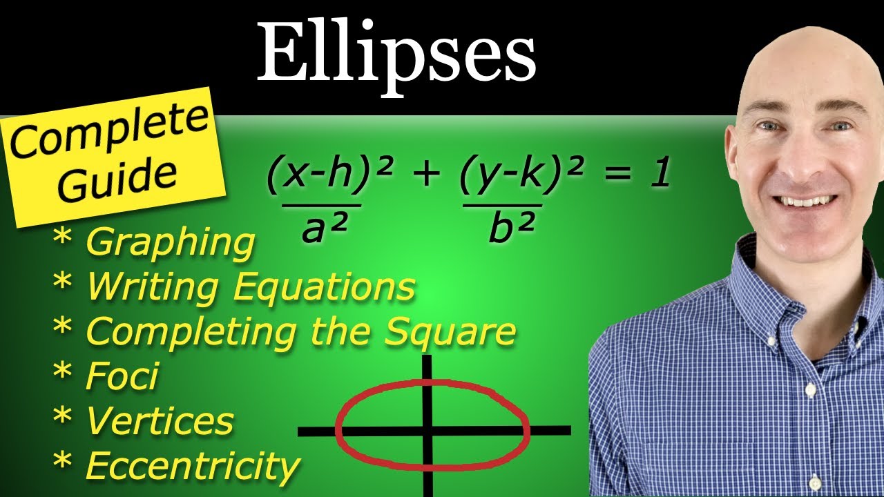 Ellipses Complete Guide (Graphing, Writing Equations, Eccentricity)