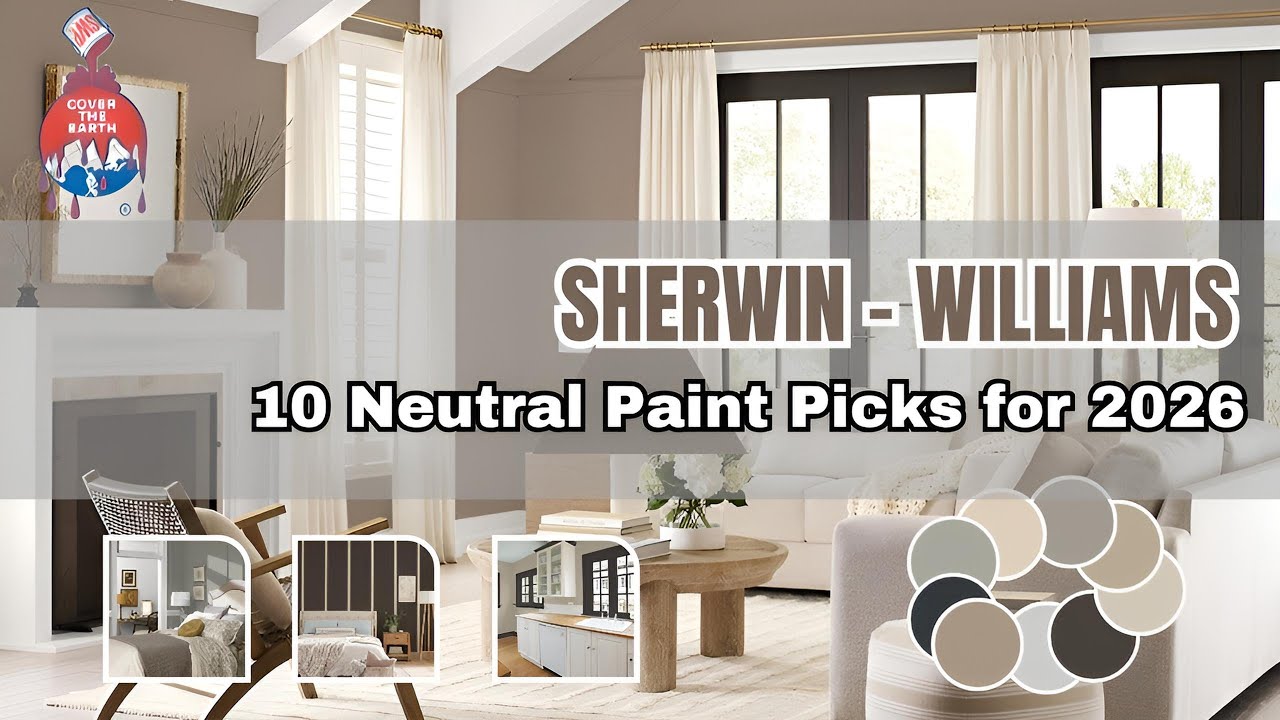 Sherwin-Williams’ 10 Neutral Paint Picks for 2026: The Must-Know Colors from Foundational Neutrals