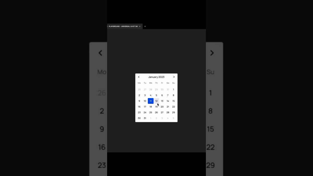 Date Picker component | Universal UI Kit (Web) #figma #designsystem #ui #uidesign #webdesign