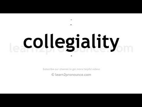 How to pronounce Collegiality | English pronunciation