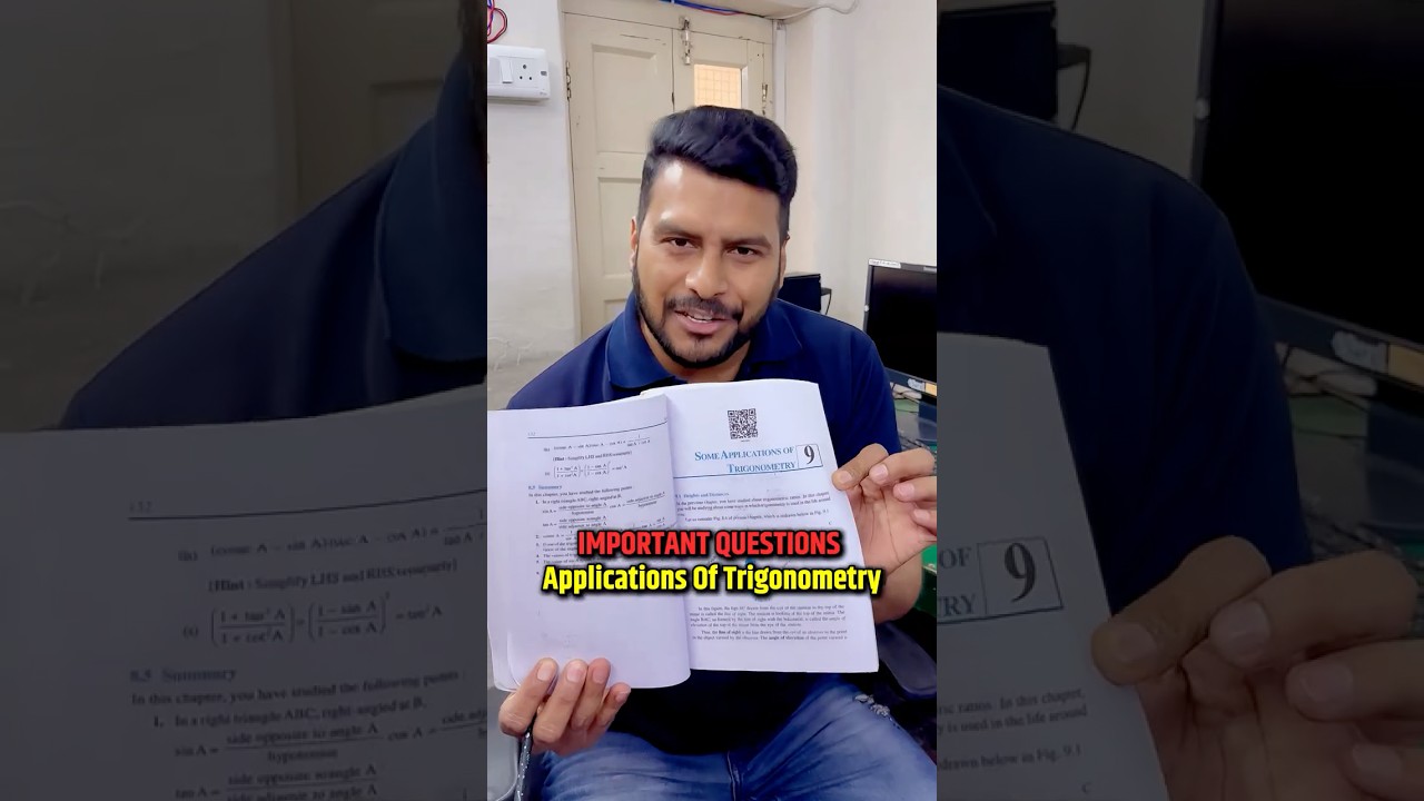 Class 10 Maths Ch 9 Applications Of Trigonometry Guaranteed Qs in Board Exam 2025 #shorts #class10
