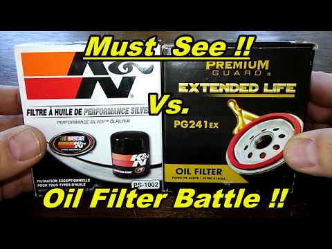 K&N Oil Filter Cut Open PS1002 vs. Premium Guard Oil Filter Cut Open PG241EX
