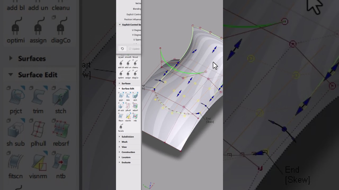 Autodesk Alias Tutorial: Surface align with history #aclasssurfacing #autodeskalias #surfacing