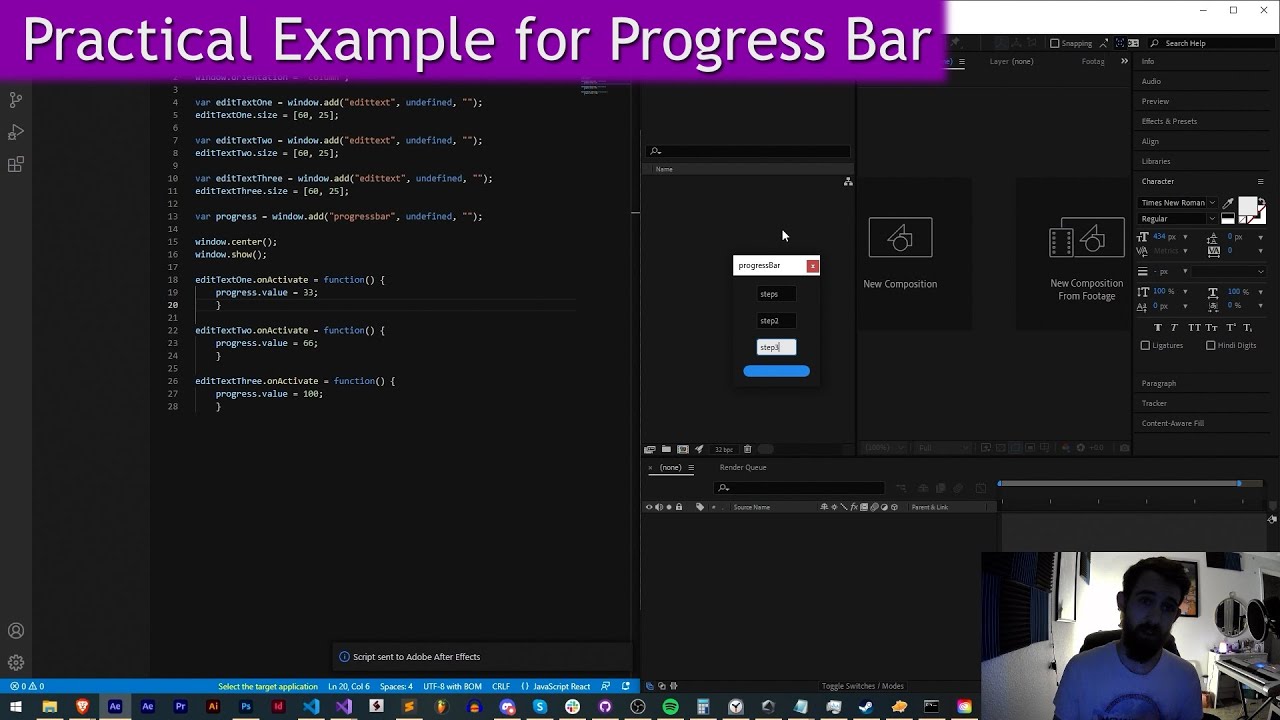 ScriptUI QuickTip - Practical Example for Progress Bar