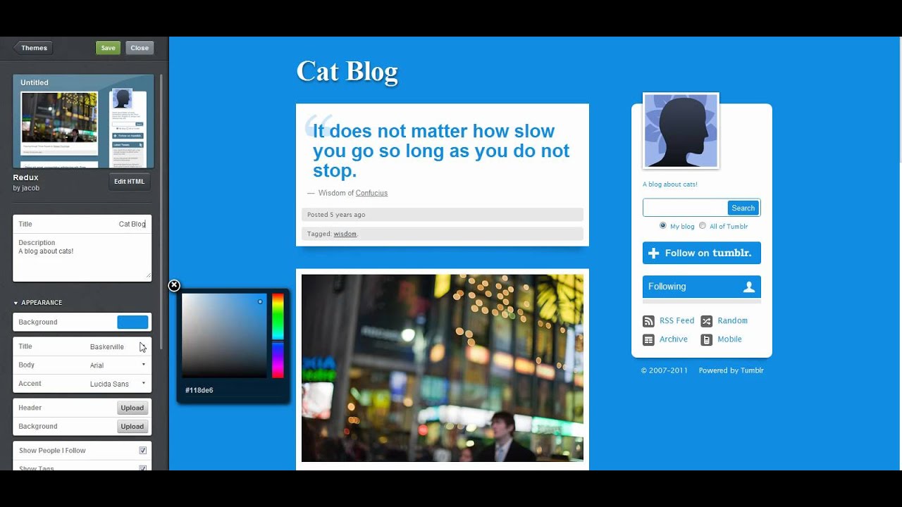 Tumblr Customize Appearance Tutorial