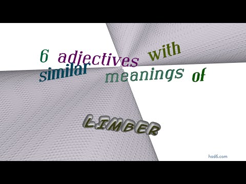 limber - 7 adjectives meaning limber (sentence examples)