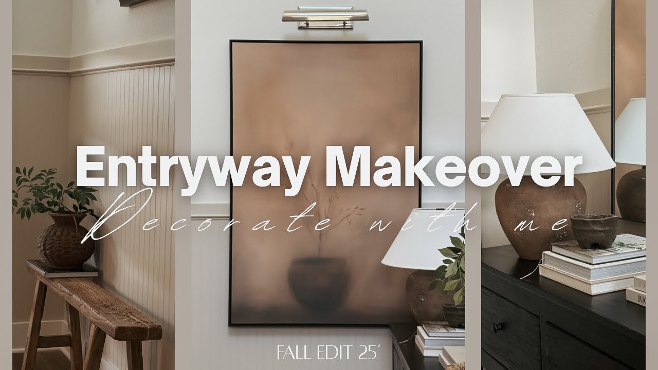 Entryway Makeover 2025 | Decorate With Me | Start to Finish DIY | DIY Beadboard 