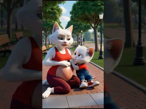 Pregnant Cat's Morning Walk SHOCKS Her Kitten! #cat #catlover #shorts #shortvideo #funny