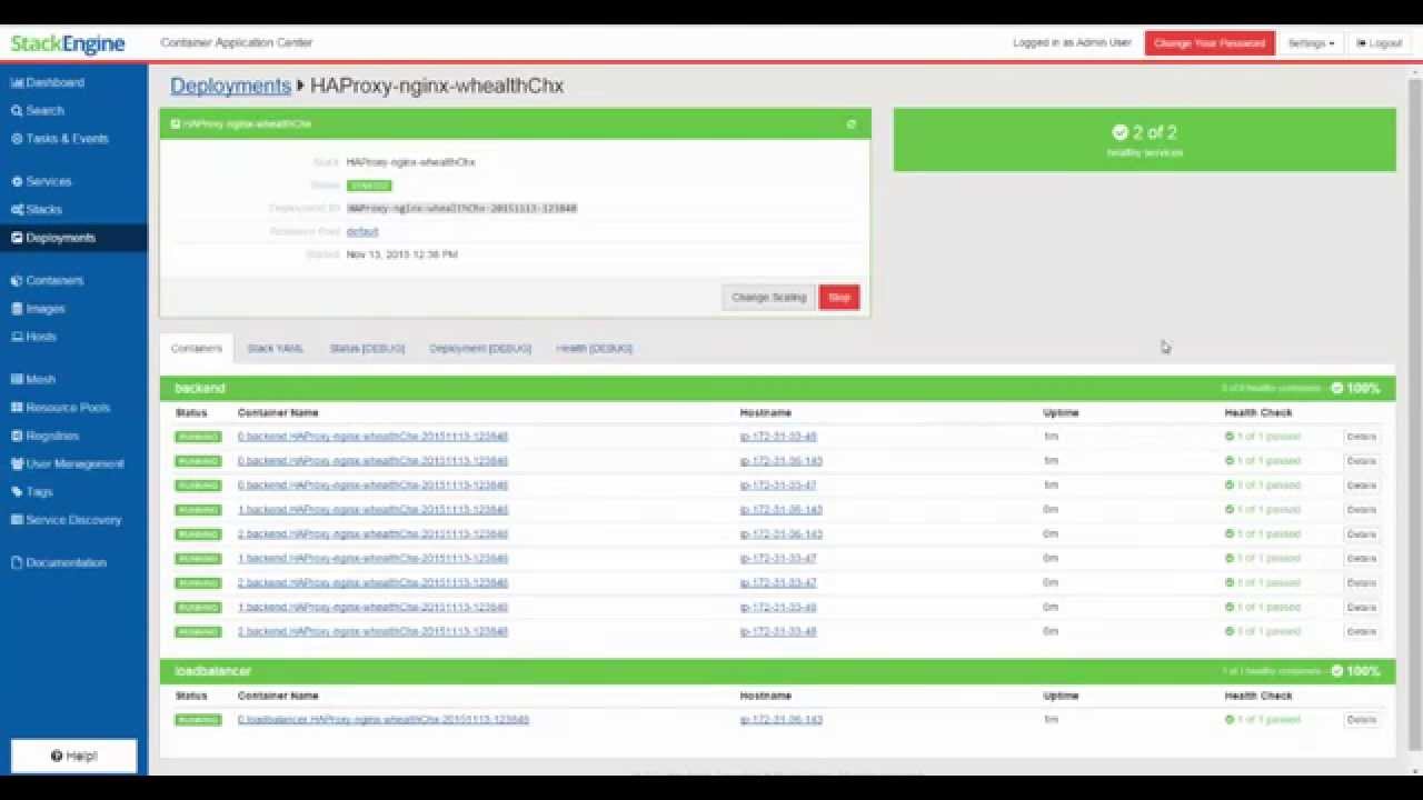 One click Docker Stack Deploy and Scale