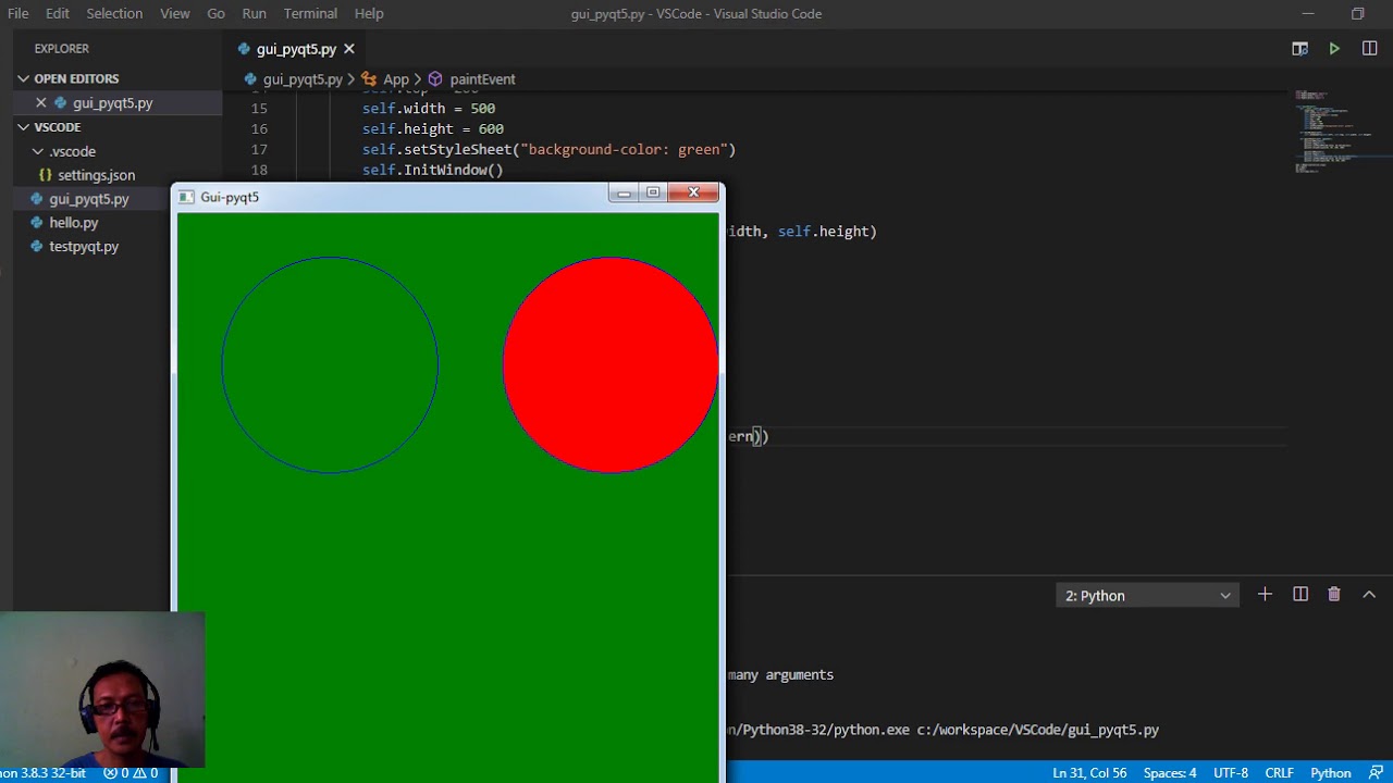 Membuat GUI Python PyQt5 di Visual Studio Code (ke 2)