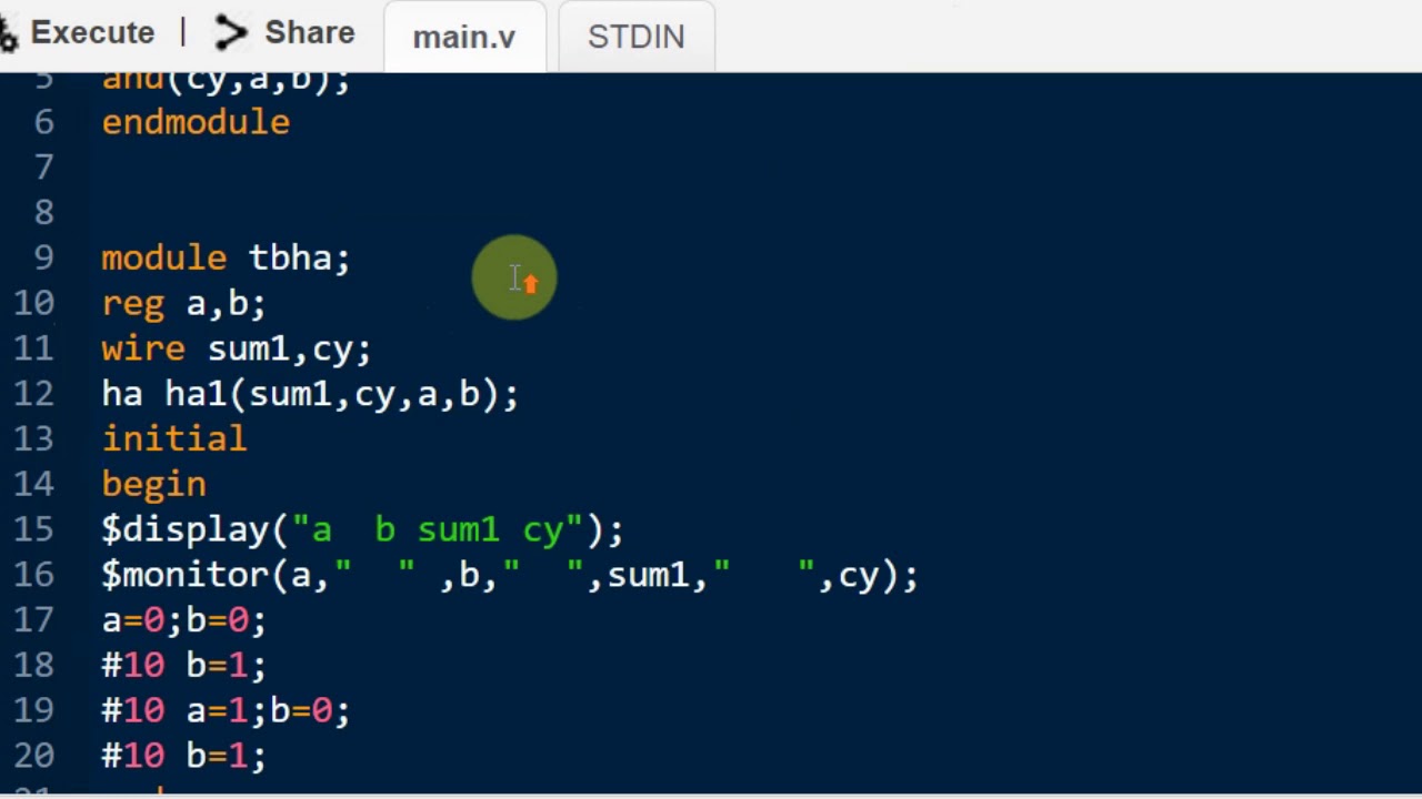 GATE LEVEL MODELLING #1: Design and verify half adder using Verilog HDL