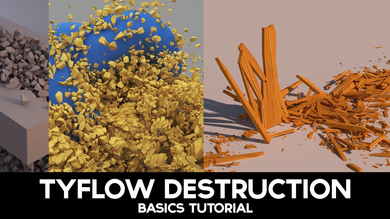 Tyflow Destruction Basics Tutorial #Tyflow