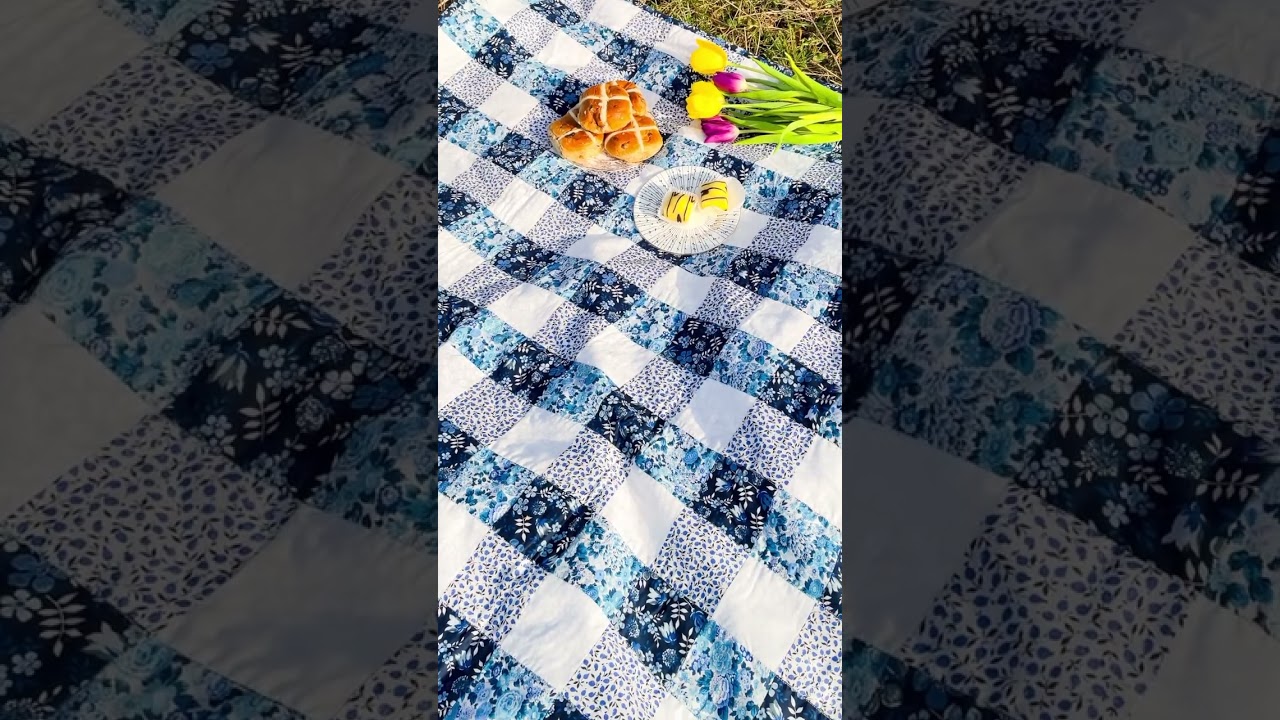 Liberty Gingham Patchwork Picnic Quilt | Alice Caroline