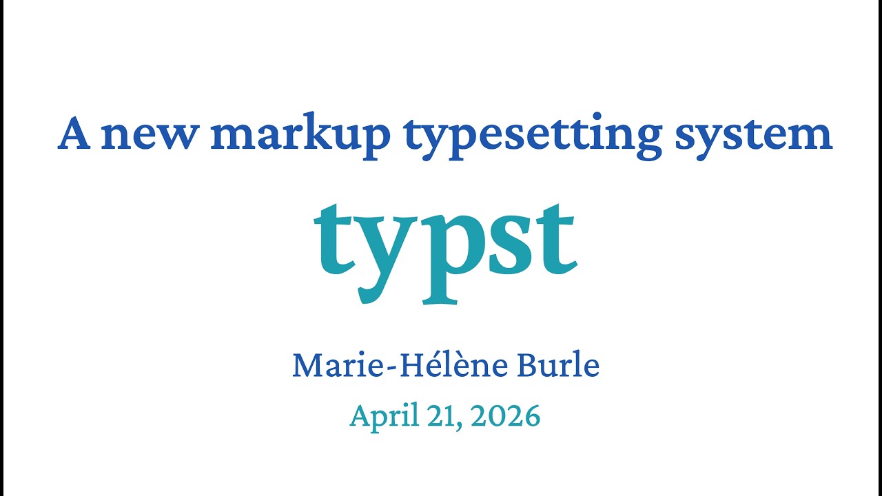 Typst: a new markup typesetting system