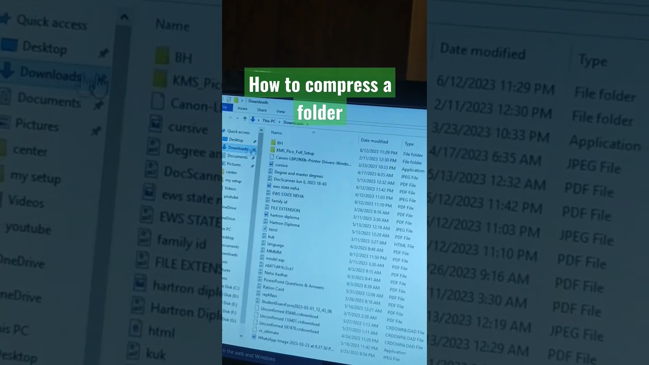How to compress a folder