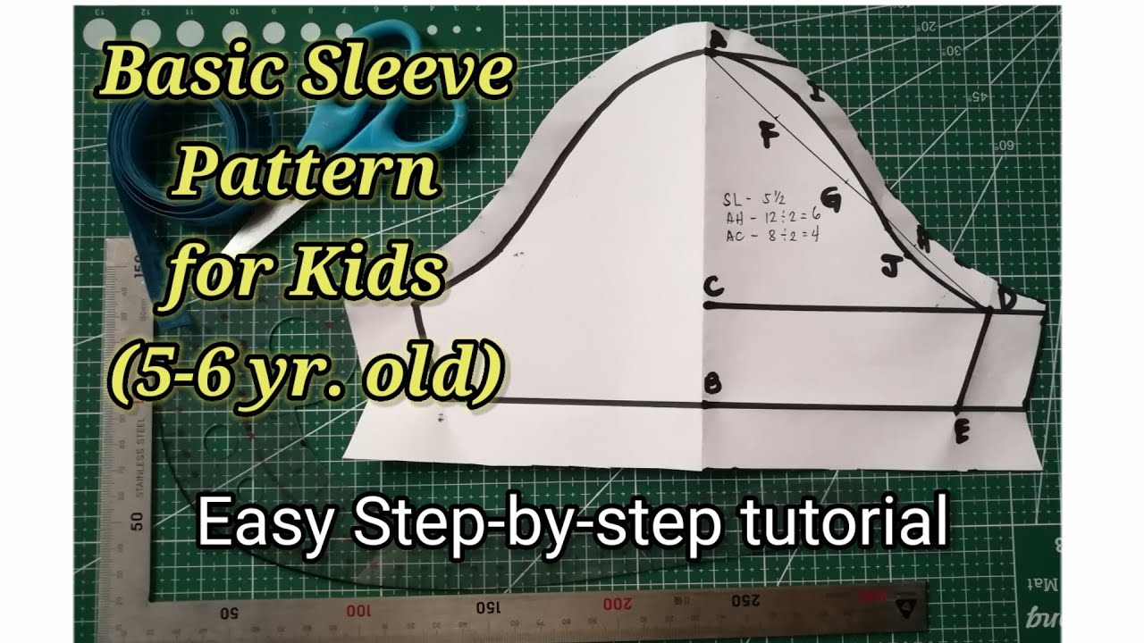 Basic Sleeve Pattern - Easy Step-by-step tutorial (increasing and decreasing size included)