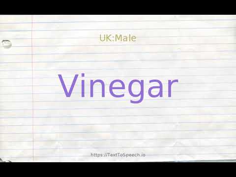 How to pronounce vinegar