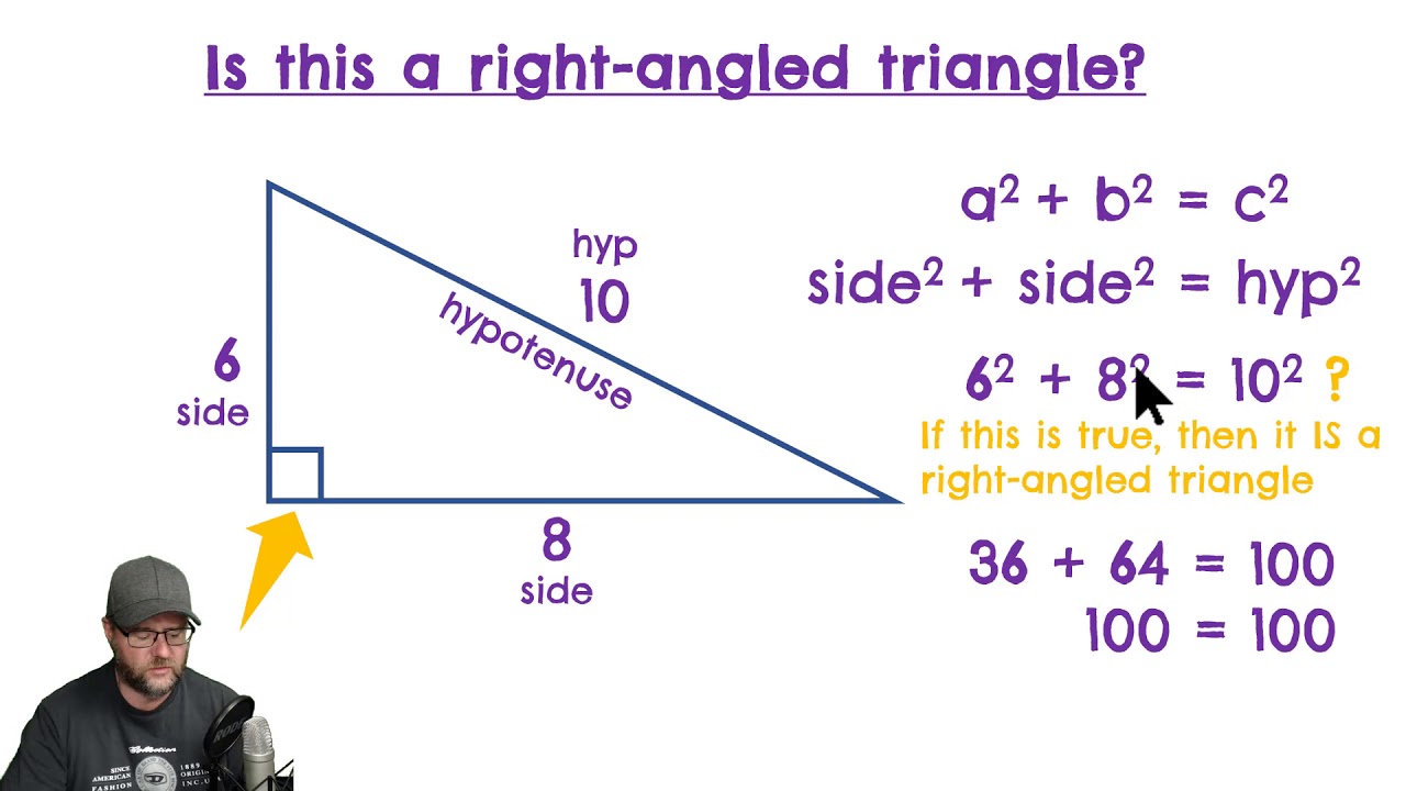 Use Pythagoras to decide if a triangle is right-angled